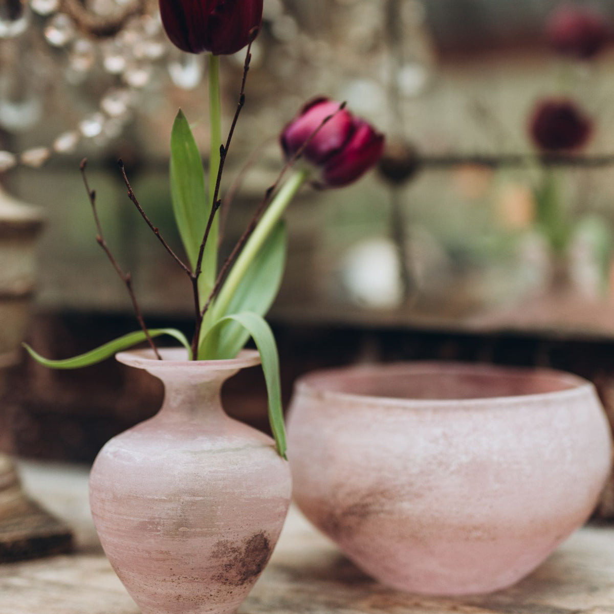 Scavo Murano Small Glass Vase in Soft Pink – Petersham Nurseries