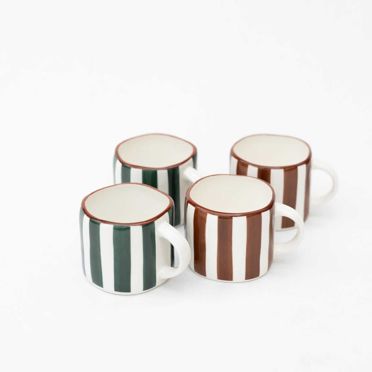 Striped Espresso Cups - Available in 2 Colours – Petersham Nurseries