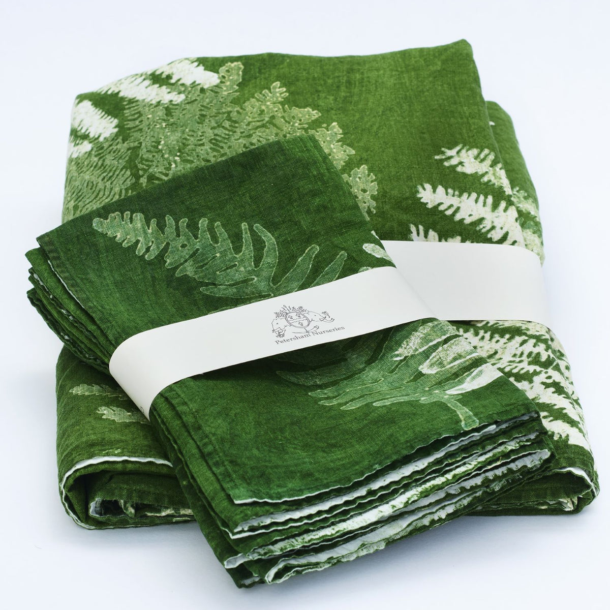 Bertozzi Linen Tablecloth Verde Felicine Riserva – Petersham Nurseries