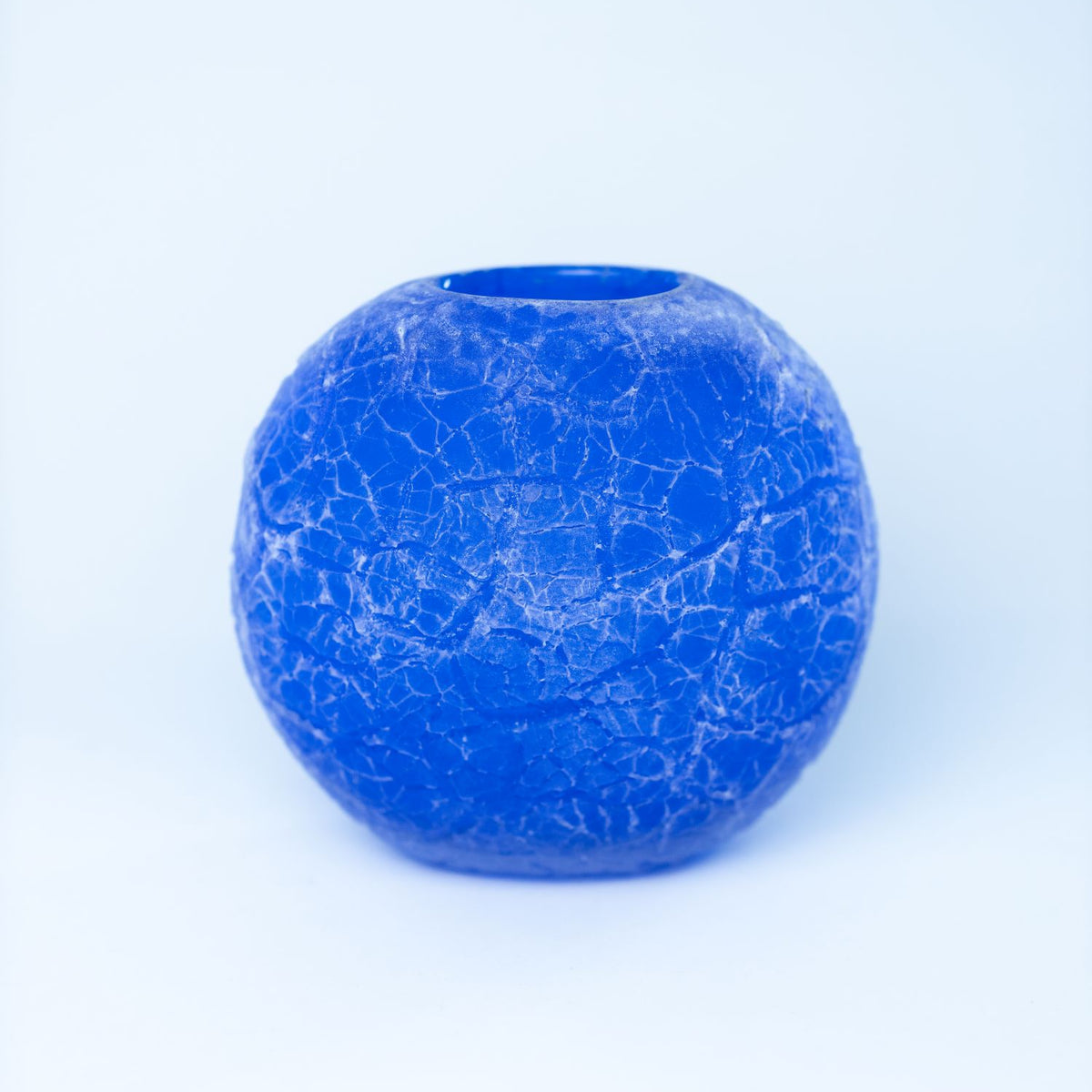 Scavo Murano Glass Vase Deep Blue with Crackle Finish – Petersham Nurseries