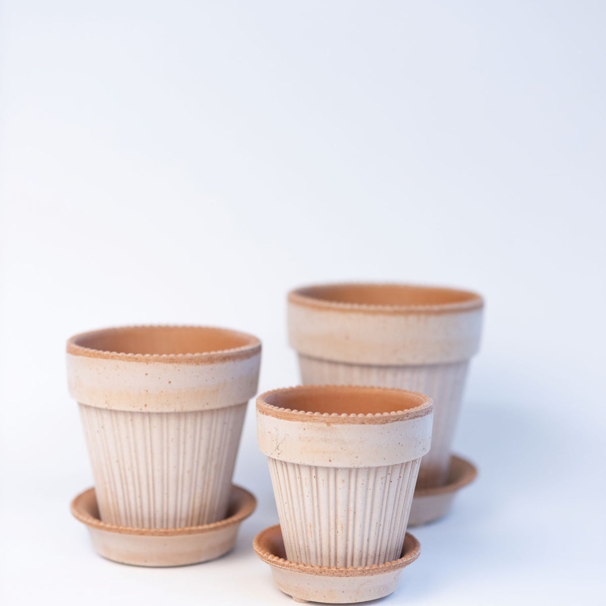 Simona Raw Rose Terracotta Pots with Saucer by Bergs Potter – Petersham ...